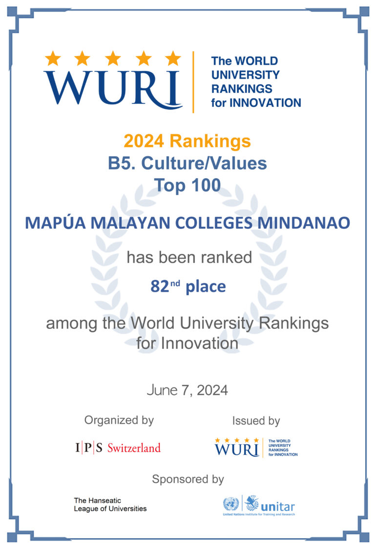 Ranked in the World University Rankings for Innovation (WURI) 2024 ...